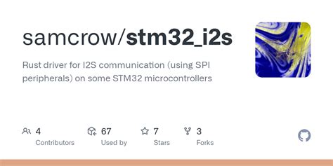 github samcrow stm32 i2s rust driver for i2s communication using spi peripherals on some