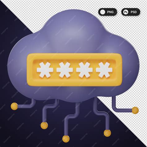 Premium Psd Cloud Password Cyber Security Icons Set Ux Ui Web Design