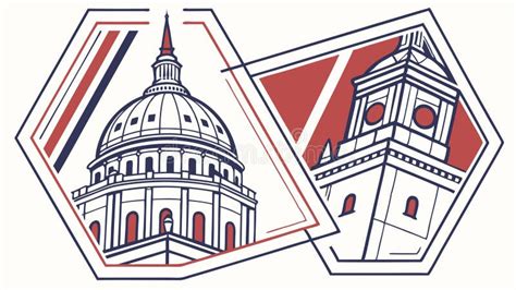 Capitol Building Government And Architectural Landmark Vector Design Generative Ai Stock