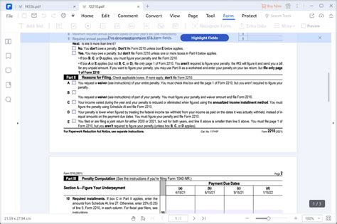 Irs Form 2210 Fill It With The Best Form Filler