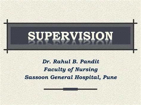 Supervision Ppsx