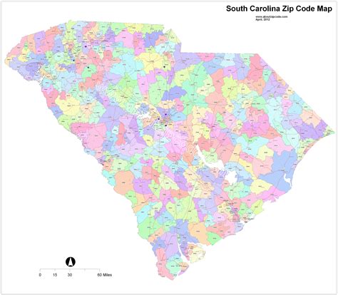 South Carolina Zip Code Map
