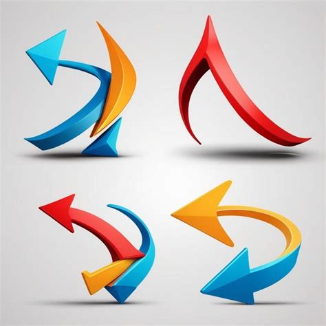 Curvy Arrow Set Premium AI Generated Image