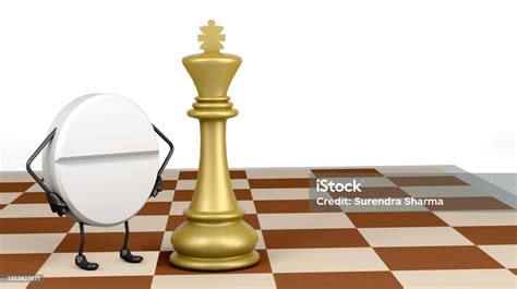 금 체스 왕과 함께 서 태블릿 의학 문자 리더 개념입니다 3d 일러스트레이션 0명에 대한 스톡 사진 및 기타 이미지 0명 3차원 형태 개념 Istock