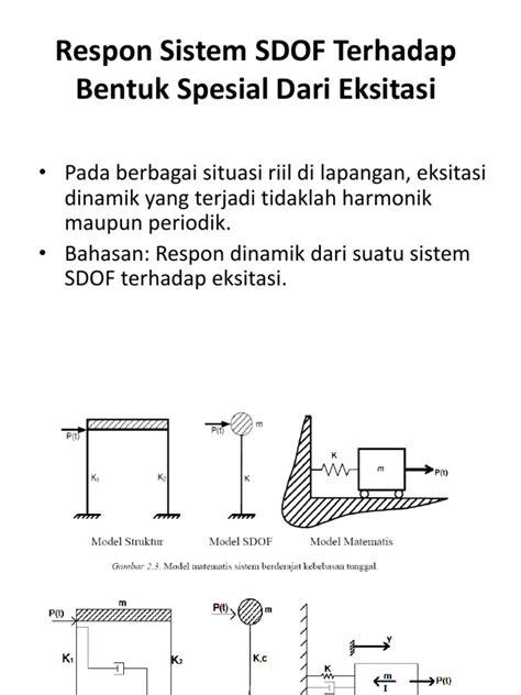 07 Respon Sistem Sdof Terhadap Bentuk Spesial Dari Eksitasi Pdf