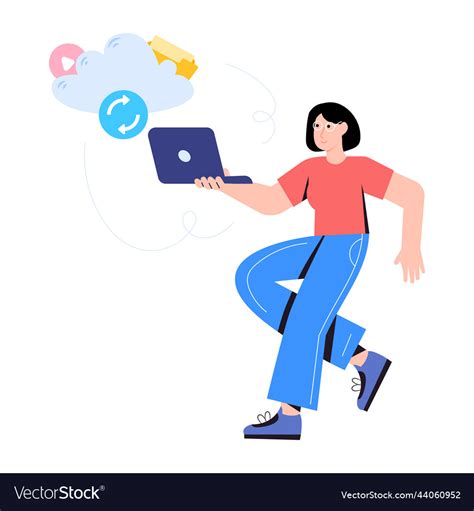 Modern Flat Of Synchronization Royalty Free Vector Image