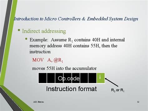 Introduction To Micro Controllers Embedded System Design Department