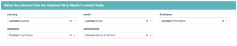 How To Match Columns From Imported Contacts File To Mautic Customs Fields