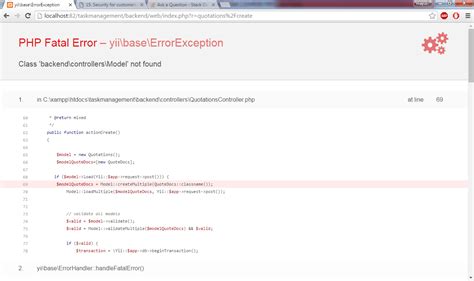 Php Unable To Find Backendmodelsquotedocs Namespace Missing Stack