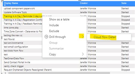 CoE Starter Kit BUG PBI Report Drill Through Access This App Flow Throws Error Issue