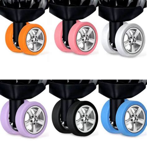 카푸 바퀴커버 8p세트 캐리어 휠커버 실리콘 바닥보호 시트 패드 발캡 바퀴신발 여행용품 무소음 보호대 위시버킷