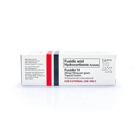 Fucidin H Fusidic Acid Hydrocortisone 20mg 10mg Per G Cream 5g