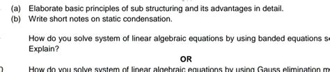 solved a elaborate basic principles of sub structuring and its