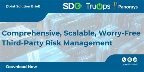Thirdpartyrisk Cybersecurity Riskmanagement Sdg Corporation