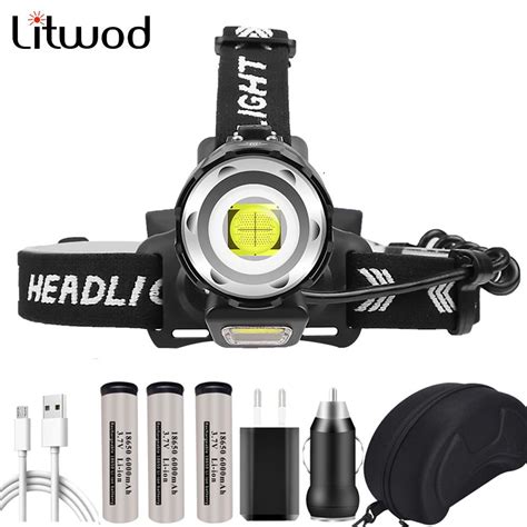 Купить Супер яркий XHP90.2 4-ядерный светодиодный налобный фонарь с ...