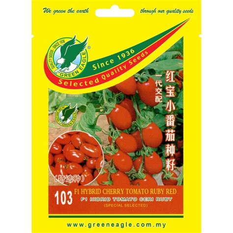 103 F1 Hybrid Cherry Tomato Ruby Red Tomato Ceri Ruby 紅宝小番茄种籽 Shopee Malaysia