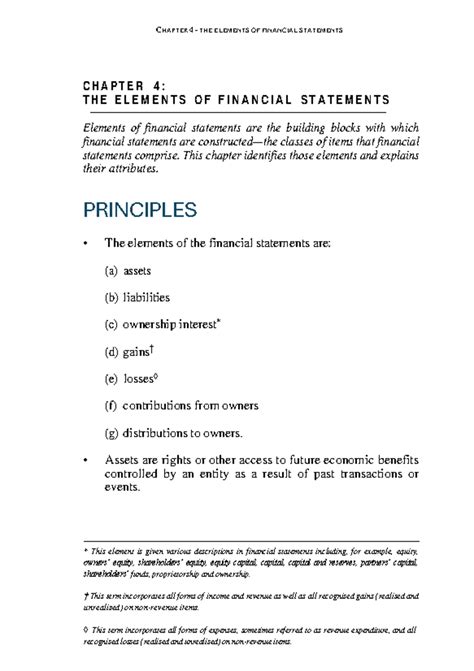 Chapter 4 The Elements Of Financial Statements Chapter 4 The