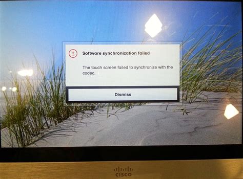 The Touch Screen Failed To Synchronize With The Codec Ex60 Cisco Community