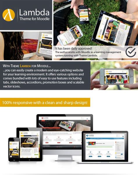 Lambda Responsive Moodle Theme Learning Management System Lambda
