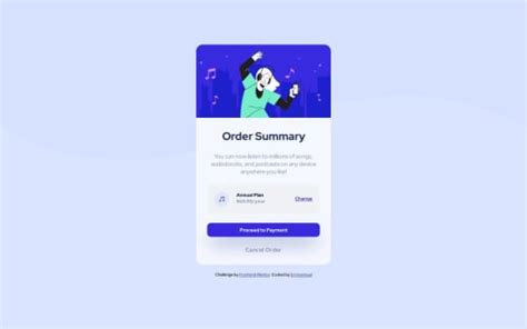 Frontend Mentor Responsive Order Summary Card Using Css Flexbox Coding Challenge Solution