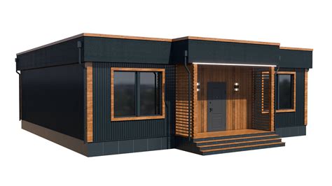 Теплый каркасный дом хай тек под ключ Строительство домов по технологии Префаб