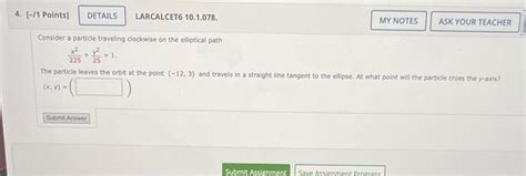 solved consider a particle traveling clockwise on the