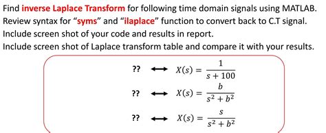 Solved Find Inverse Laplace Transform For Following Time