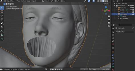 How To Connect Her Mouth Mesh And Her Head Mesh Into One Mesh Please CG Cookie
