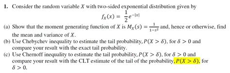 Solved 1 Consider The Random Variable X With Two Sided