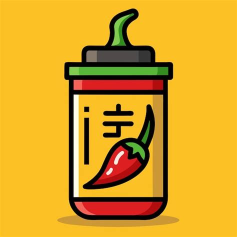 Korean Pepper Paste Clip Art Icon For Culinary And Asian Cuisine Themes