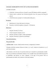 COMPARATIVE STUDY OF S AND P BLOCK ELEMENTS Pdf SCH 2200 COSMPARSTIVE STUDY OF S P BLOCK