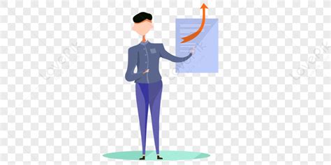 Stock Market Analyst Dark Light Blue Paper Cartoon Light Png Transparent Background And