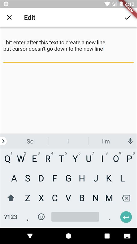 widget flutter text field cursor doesn t go down after a new line
