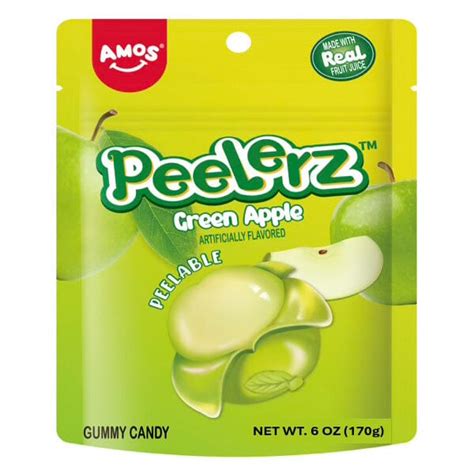 Amos 4d Peelerz Peelable Fruit Gummy Candy 6oz Multiple Flavors