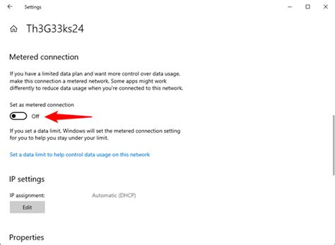 what is how to enable and how to turn off a metered connection in windows 10