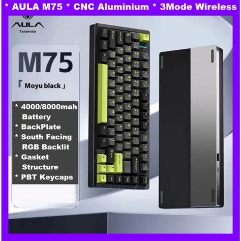 Aula M75 Keyboard Cnc Alloy Full Build Shopee Malaysia