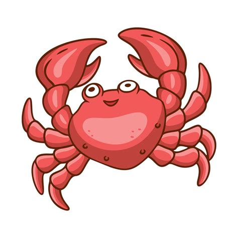 Cangrejo De Ilustración De Dibujos Animados 6655948 Vector En Vecteezy