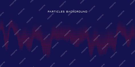 Premium Vector Red Wavy Particle Digital Background
