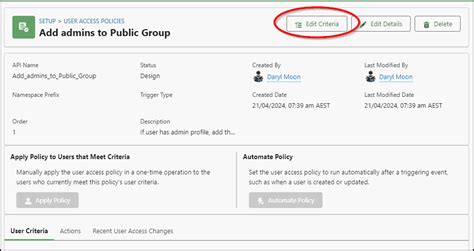 User Access Policies Certifycrm