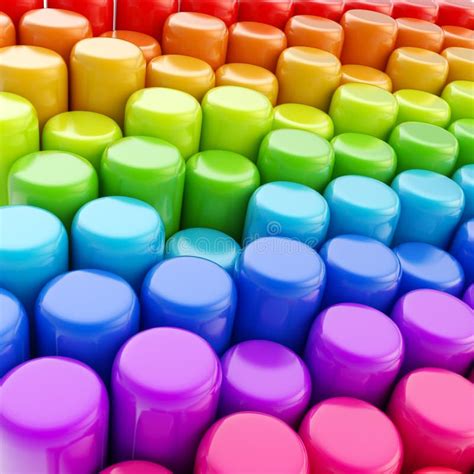 Abstract Cylinder Background Composition Stock Illustration