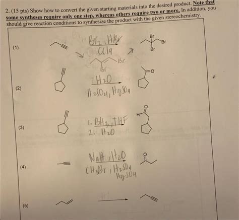 solved 2 15 pts show how to convert the given starting