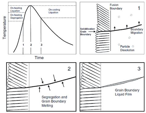 Solute Segregation And Localized Melting Along Grain Boundaries In Haz Download Scientific