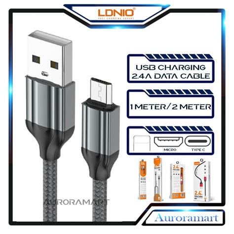Original Ldnio Cable Type C Cable Micro Cable Lp 1 Meter 2 Meter Long Usb Data Cabel 24a Cables