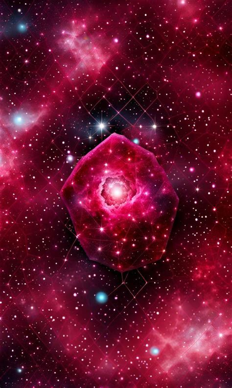 Ruby Gemstone Galaxy Nebula By Randommaggie Ai On Deviantart