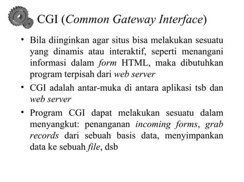 Common Gateway Interface Pps