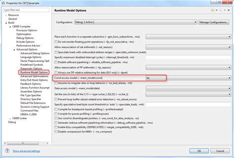 Question About The Project Property Setting Of Ccs Code Composer