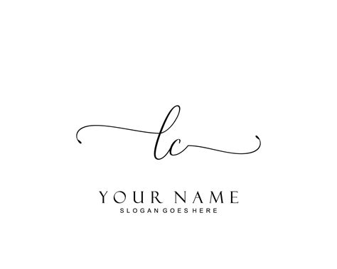 Initial LC Beauty Monogram And Elegant Logo Design Handwriting Logo Of Initial Signature