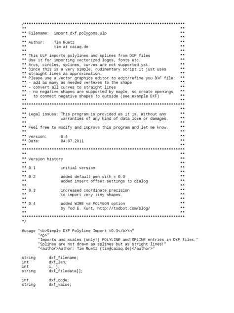 Import Dxf Polygons V4ulp Pdf Geometry Teaching Mathematics
