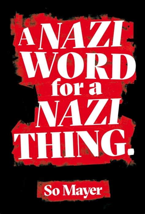 So Mayer A Nazi Word For A Nazi Thing 9781913512026 Sanity