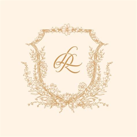 Ms Wedding Monogram Crest Royalty Free Vector Image